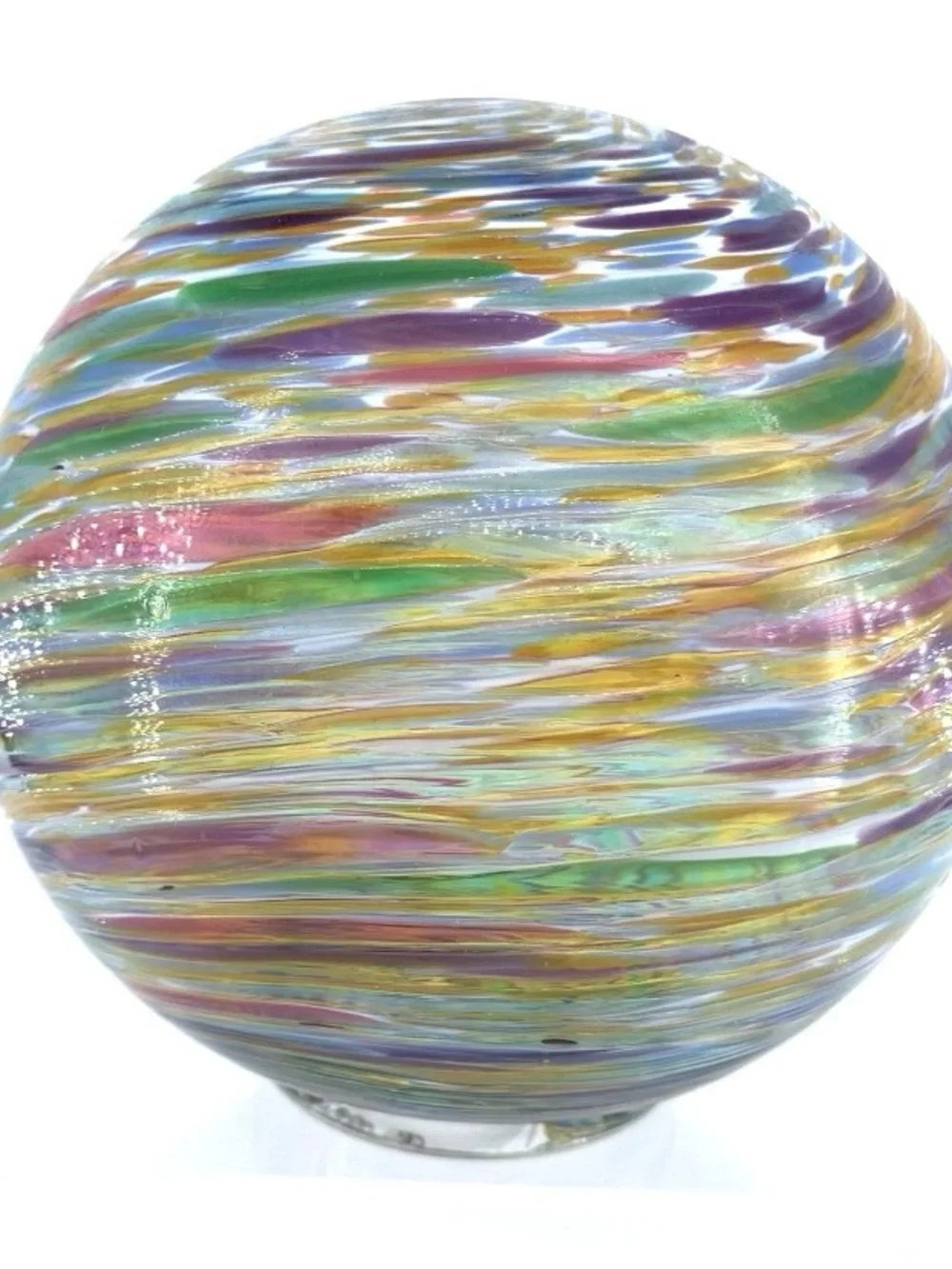Elements Glass | Art | Elements Glass Art Glass Orb 6 Multicolor Swirl ...
